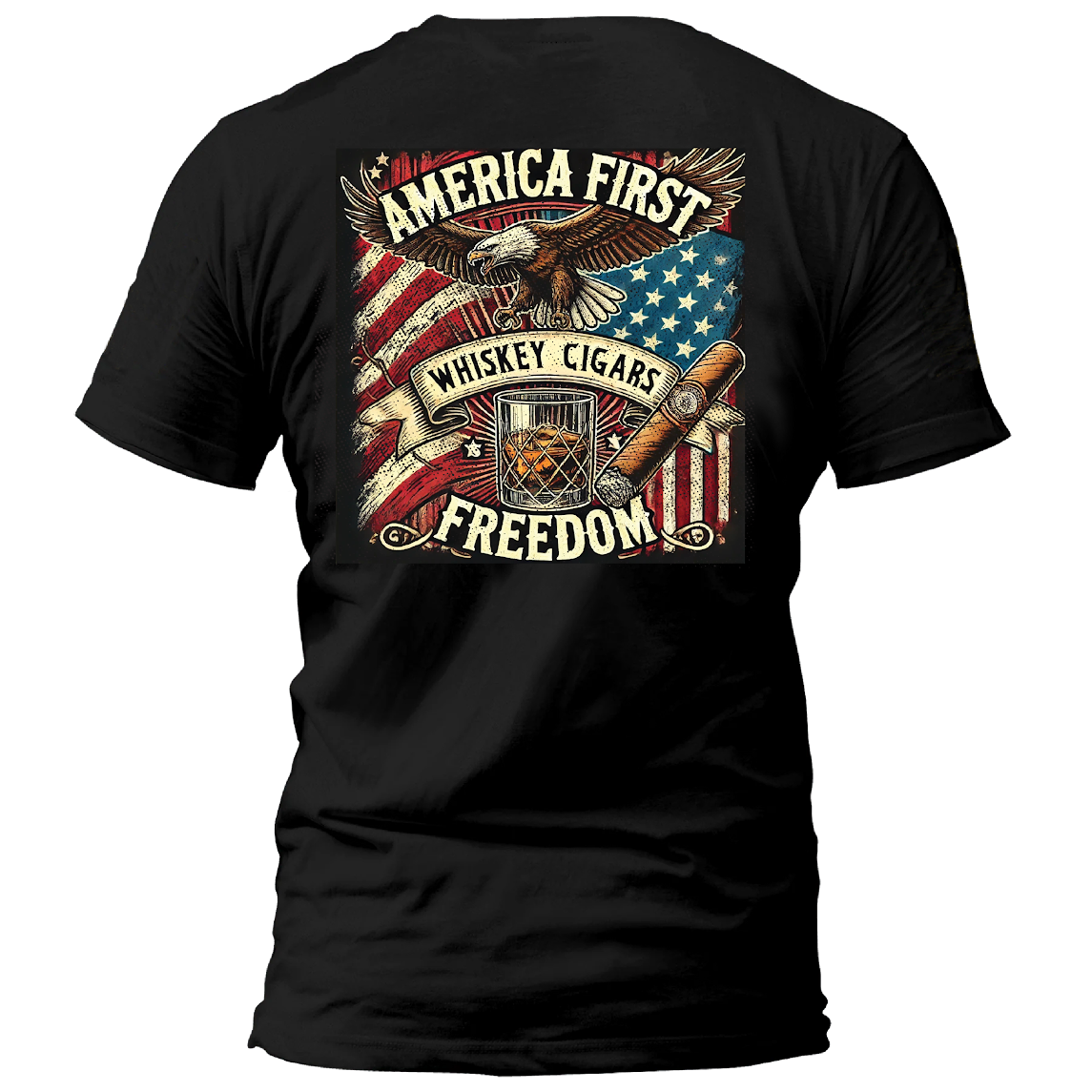 Whiskey Cigars Freedom T-Shirt - Celebrate Your Passions ...